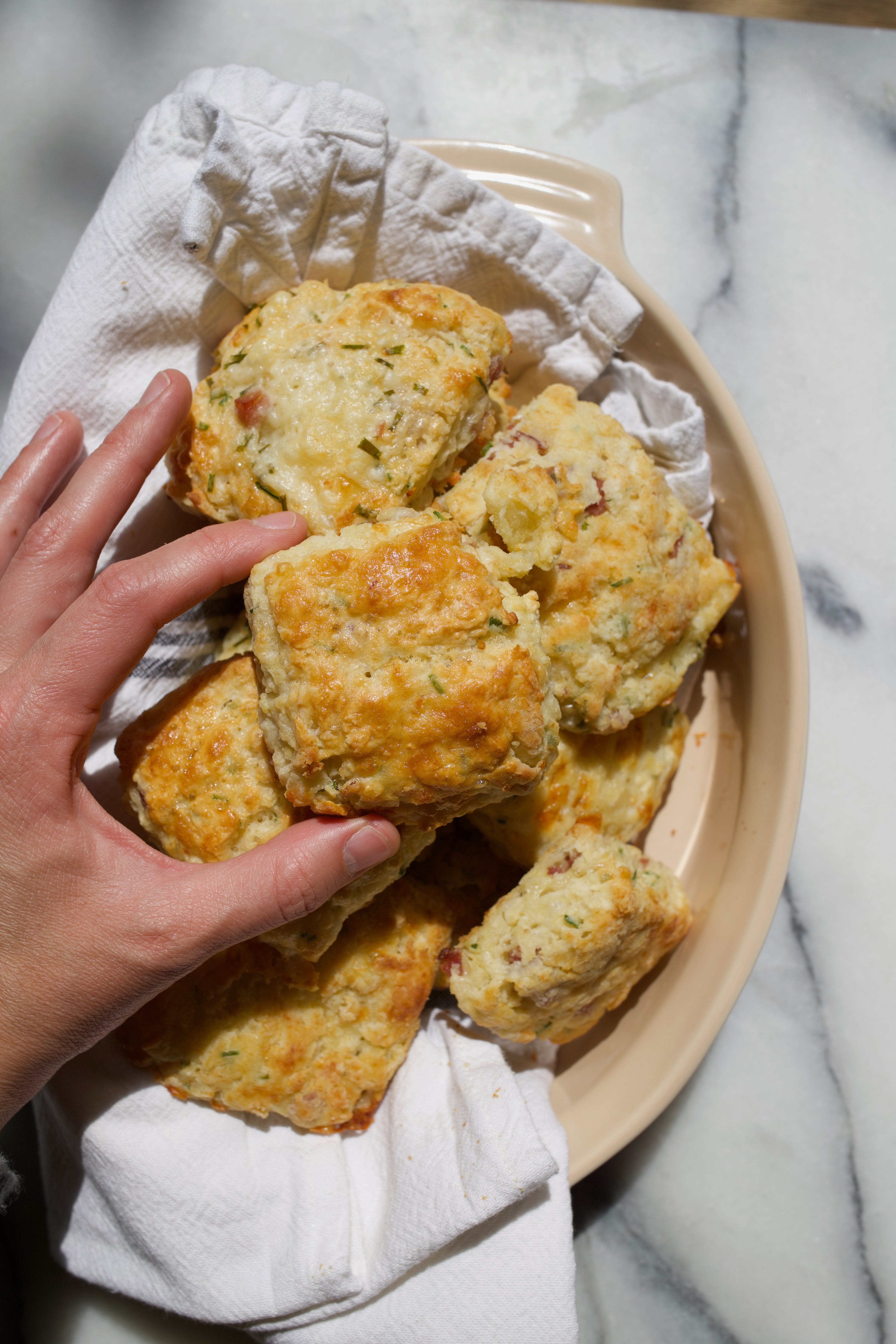 Cheddar Chive & Ham Biscuits - by Brooke Eliason