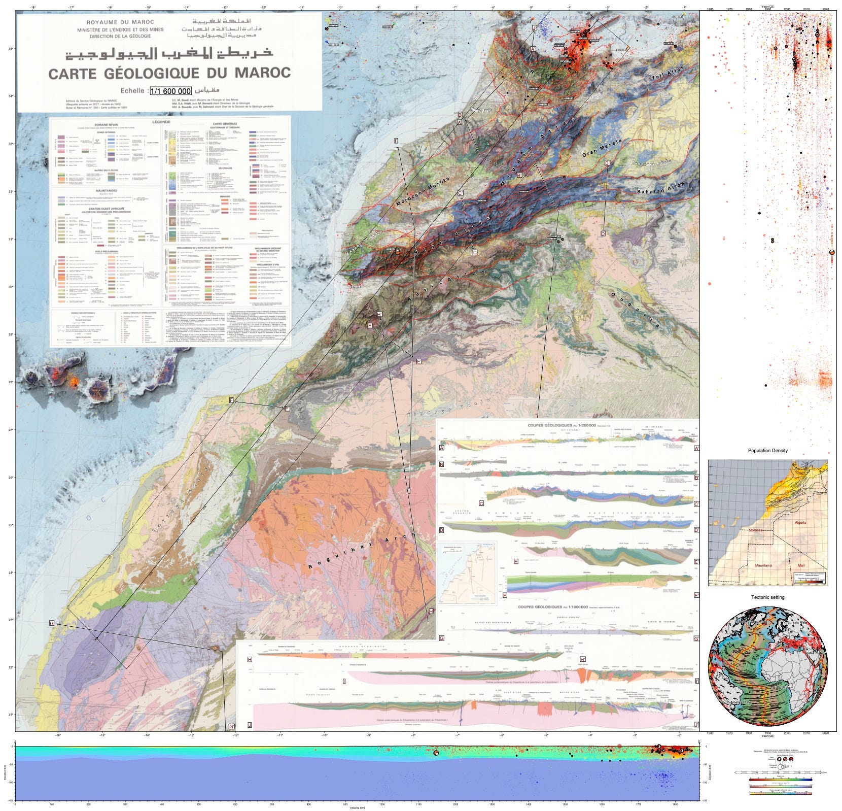 Printable wall map of Morocco