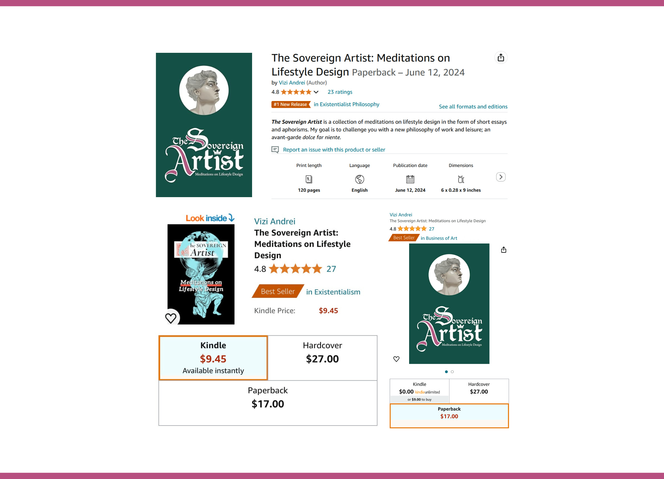 My Book is LIVE on Amazon - by Vizi Andrei