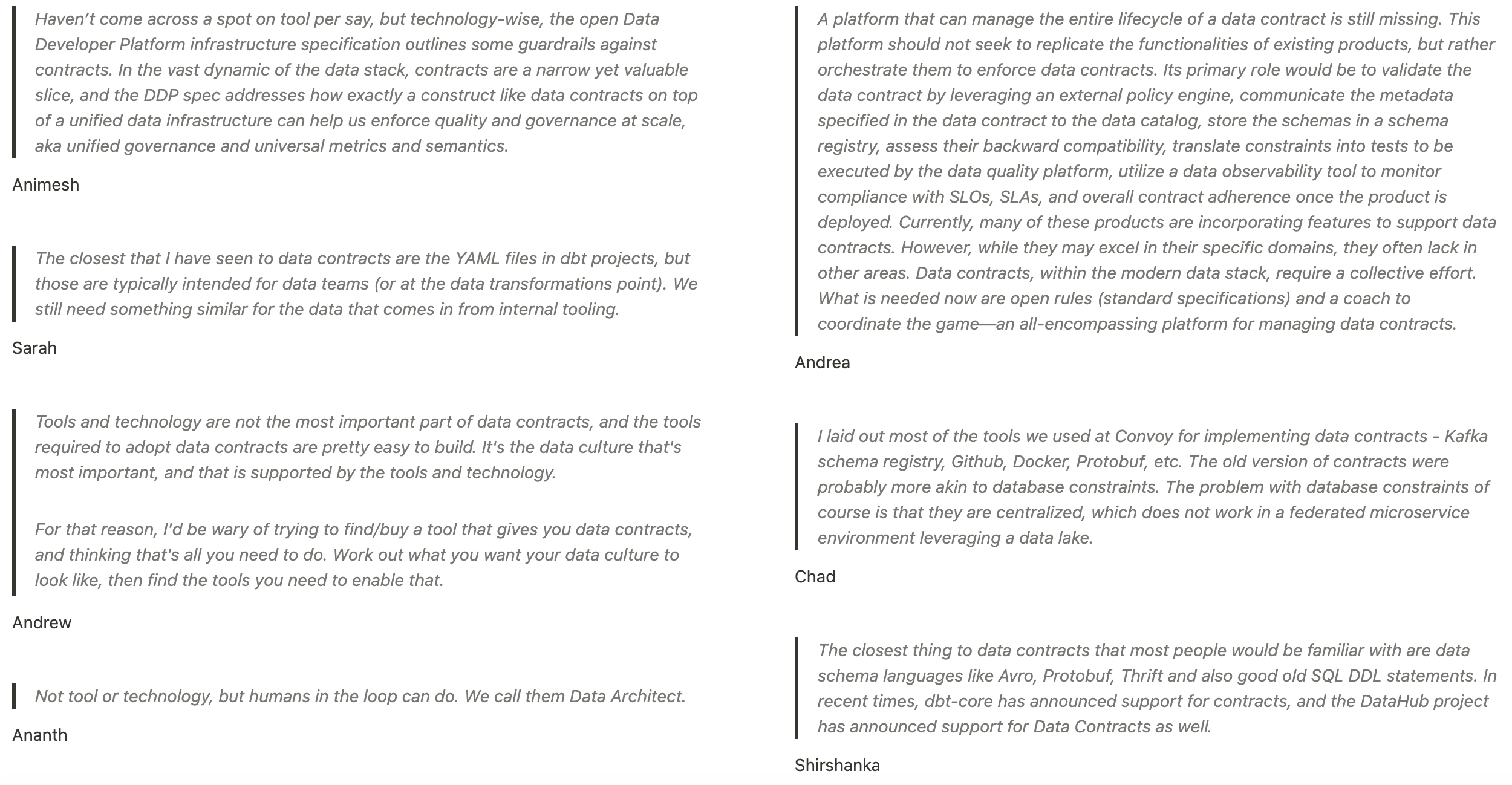 Practical Data Contracts: First-Hand Insights from 9 Data Experts