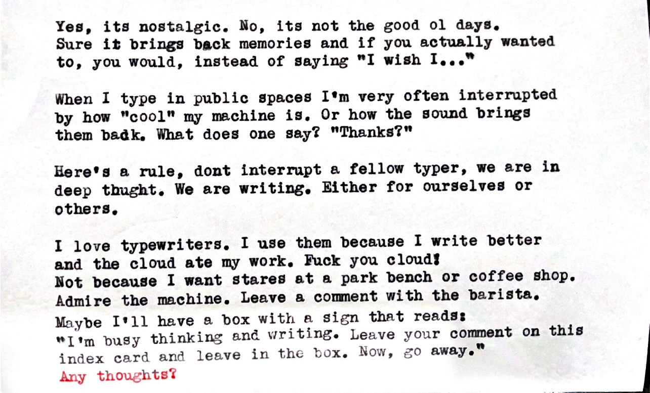 Public Typing Etiquette - Dan Roman's Substack