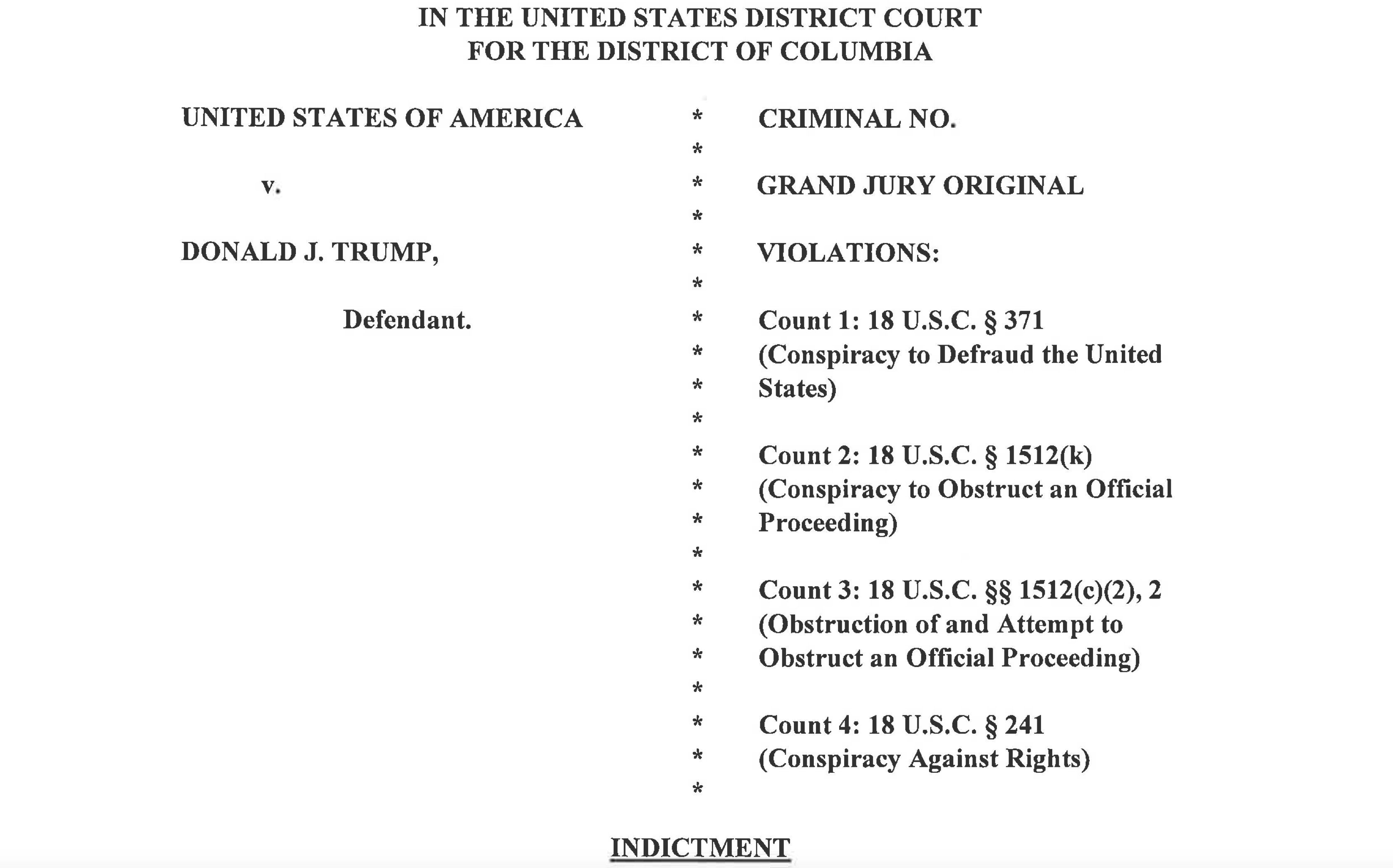 The indictment of Donald Trump - by Joshua Rozenberg