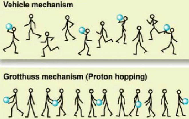 The importance of pH in electrolysis and the Grotthuss mechanism