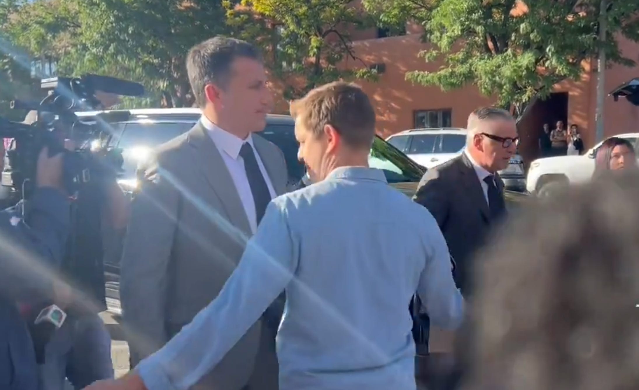 Alec Baldwin’s Wife And Crying Baby at Santa Fe Trial, Publicity Stunt ...