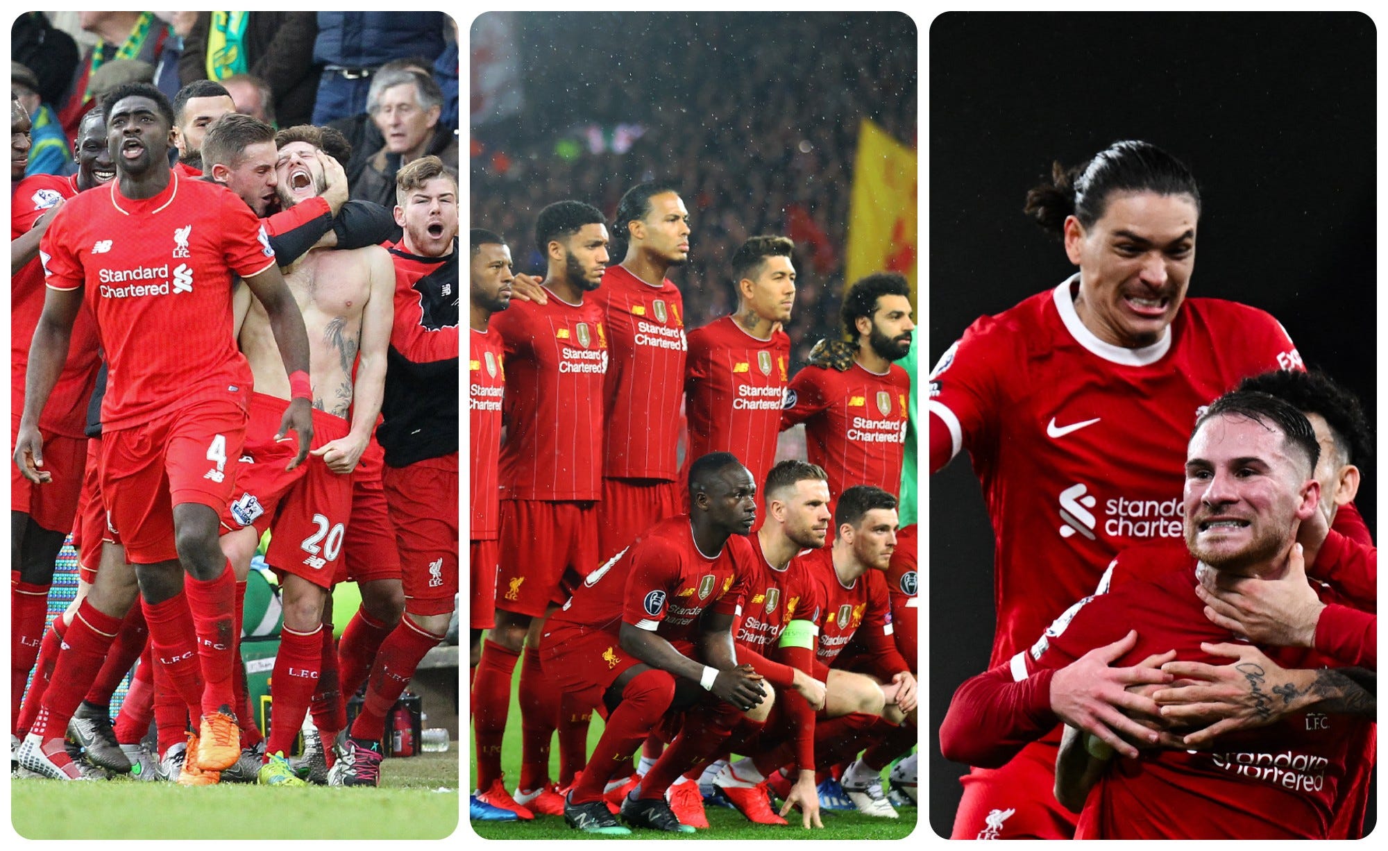 The evolution of Liverpool's starting XI under Jurgen Klopp