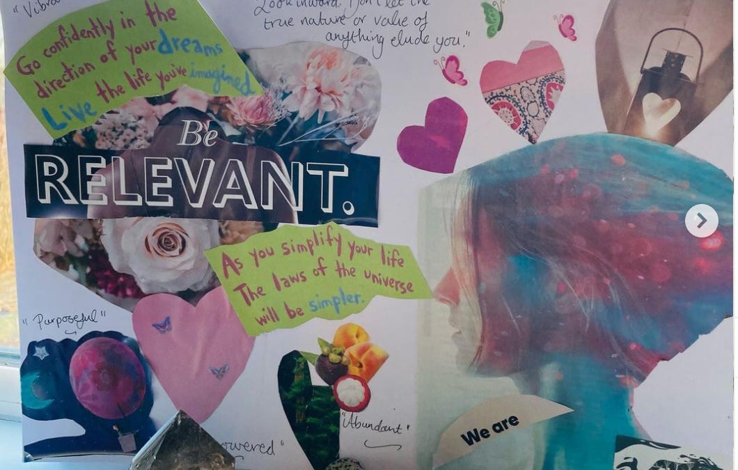 Vision Board Reflections - 2023 - by Claire Venus