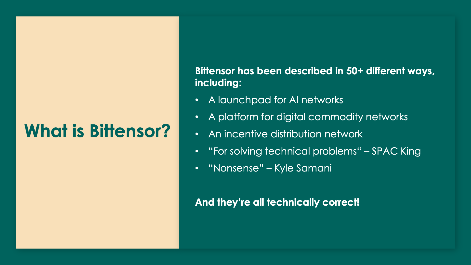 Dispelling Bittensor FUD - Sami’s Notes
