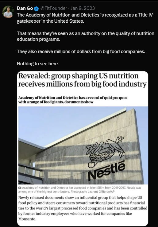 Big Food Has Captured the Academy of Nutrition and Dietetics: What It ...
