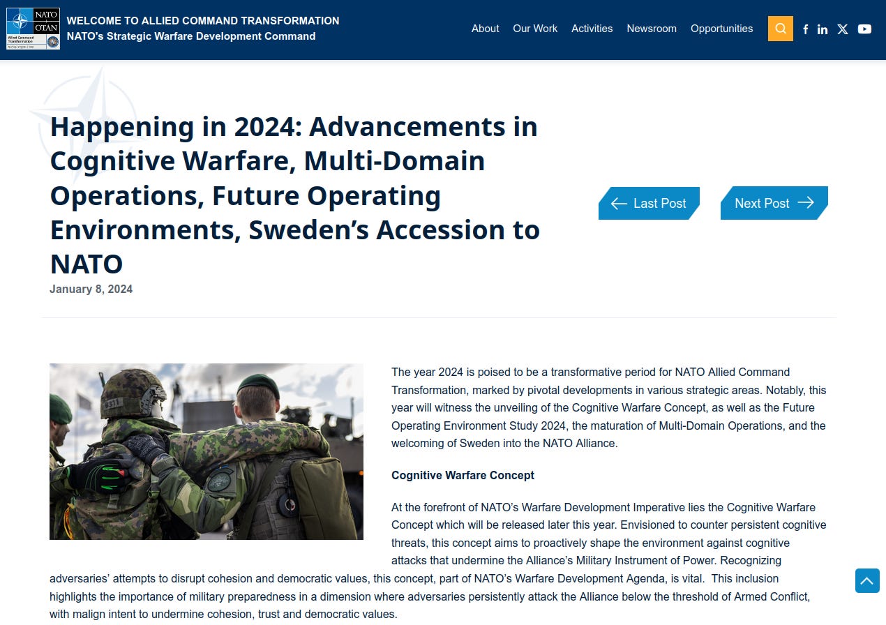 Neurohacking 415: NATO Alliance Cognitive Warfare Neurohacking 415: NATO Alliance Cognitive Warfare