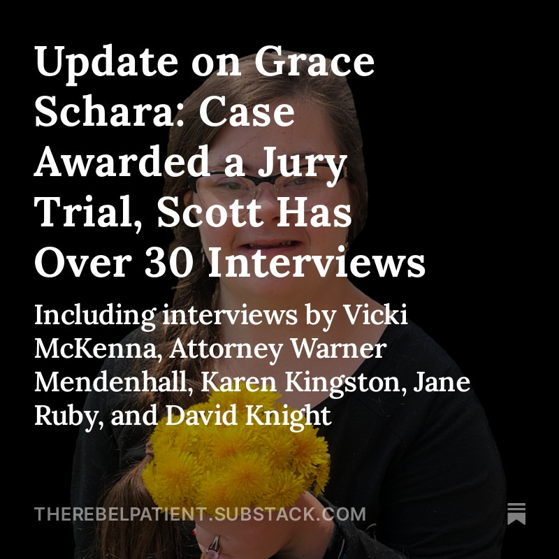 Update on Grace Schara: Case Awarded a Jury Trial, Scott Has Over 30 ...