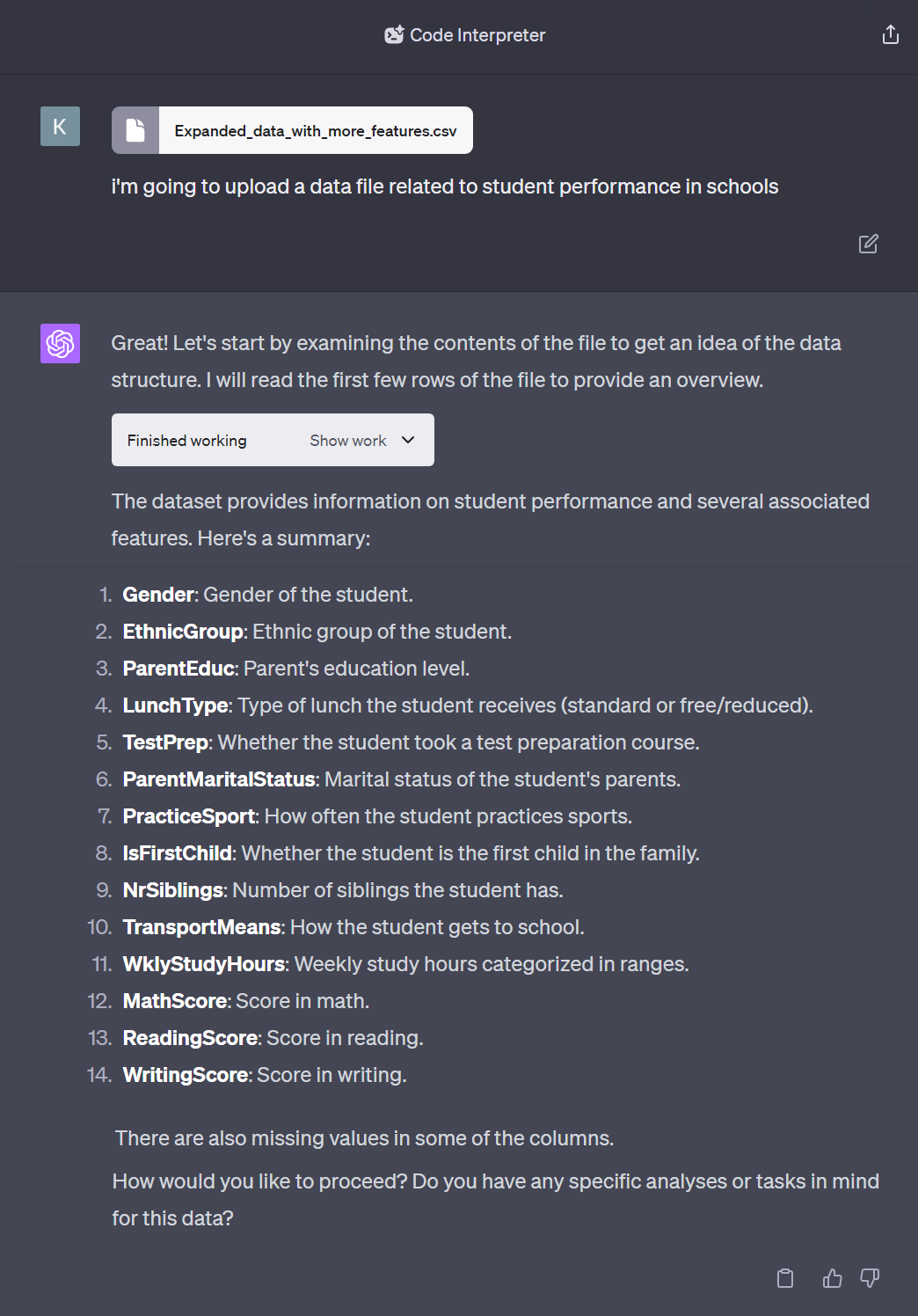 Analyze Student Data: GPT-4 Code Interpreter for School Administrators