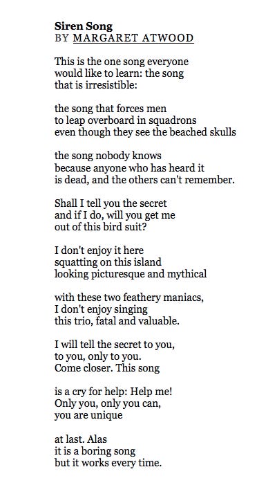 A Selection of Poems by Margaret Atwood - by Maya C. Popa