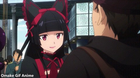 Omake Gif Anime - GATE - Episode 10 - Loli's Flashy Entrance