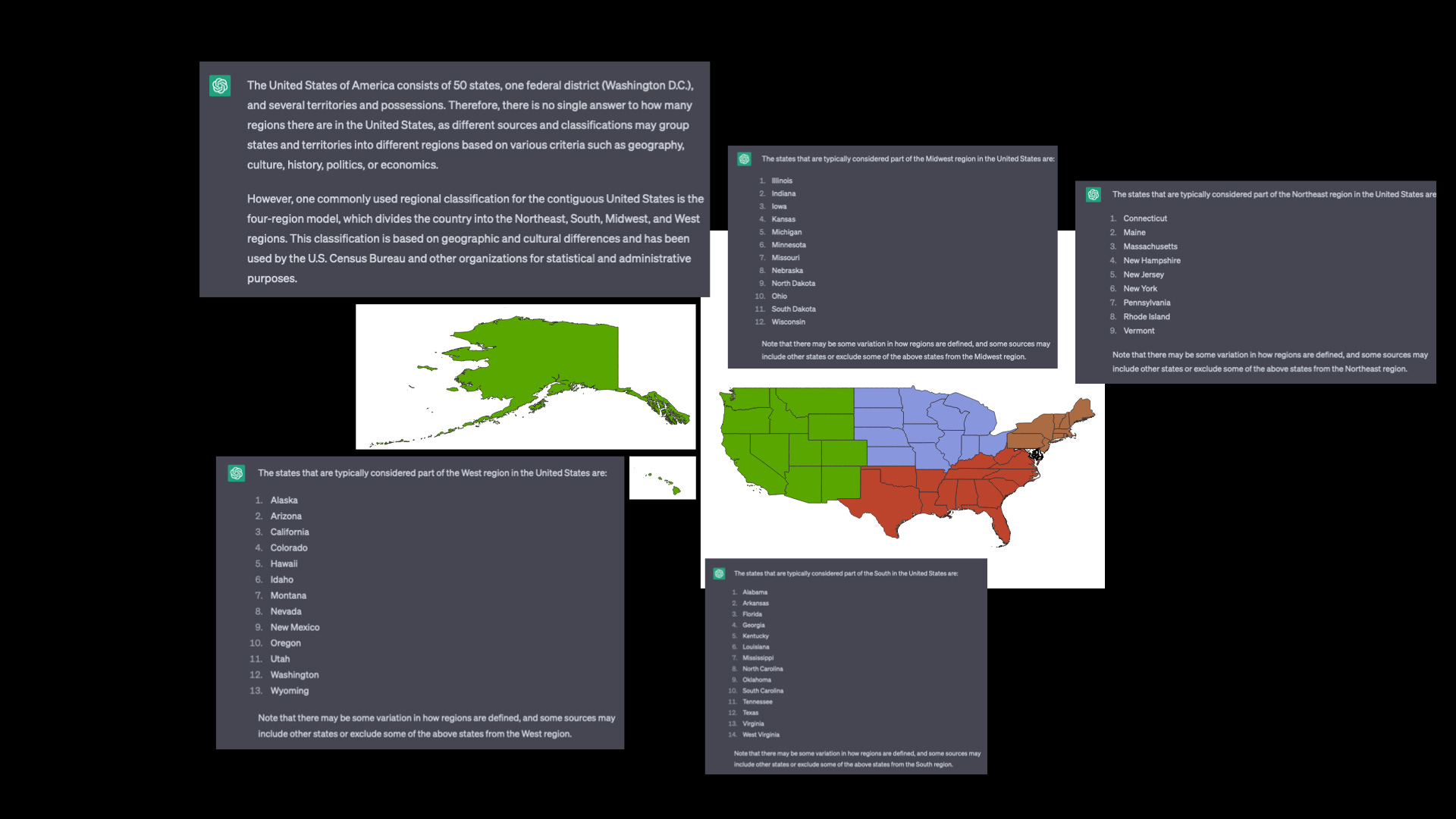 Game 1B: Dialect Persona - The Four Regions of America.