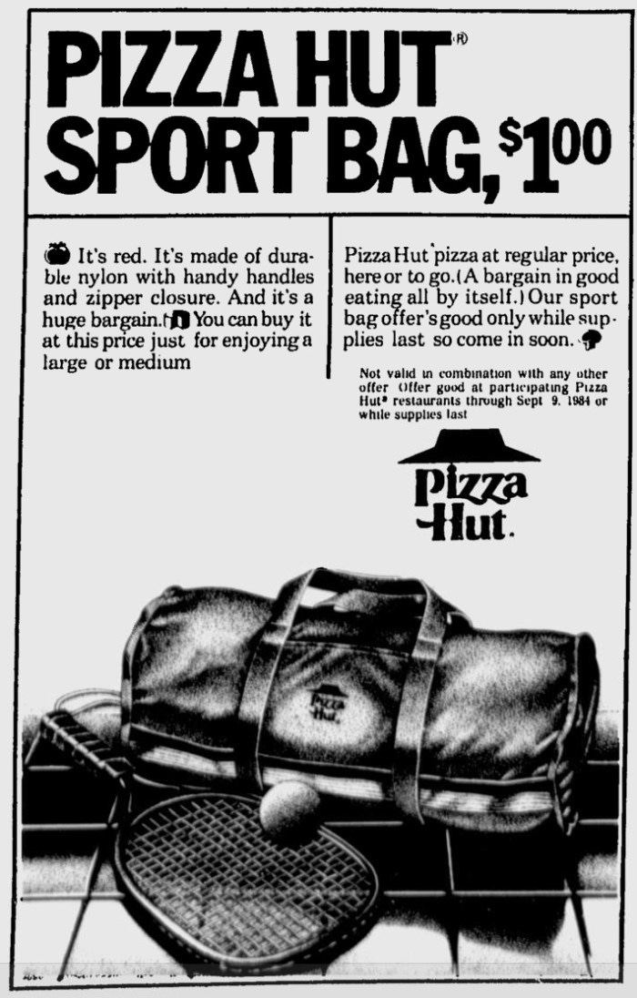 The Pizza Hut Bag Bag - The Retroist