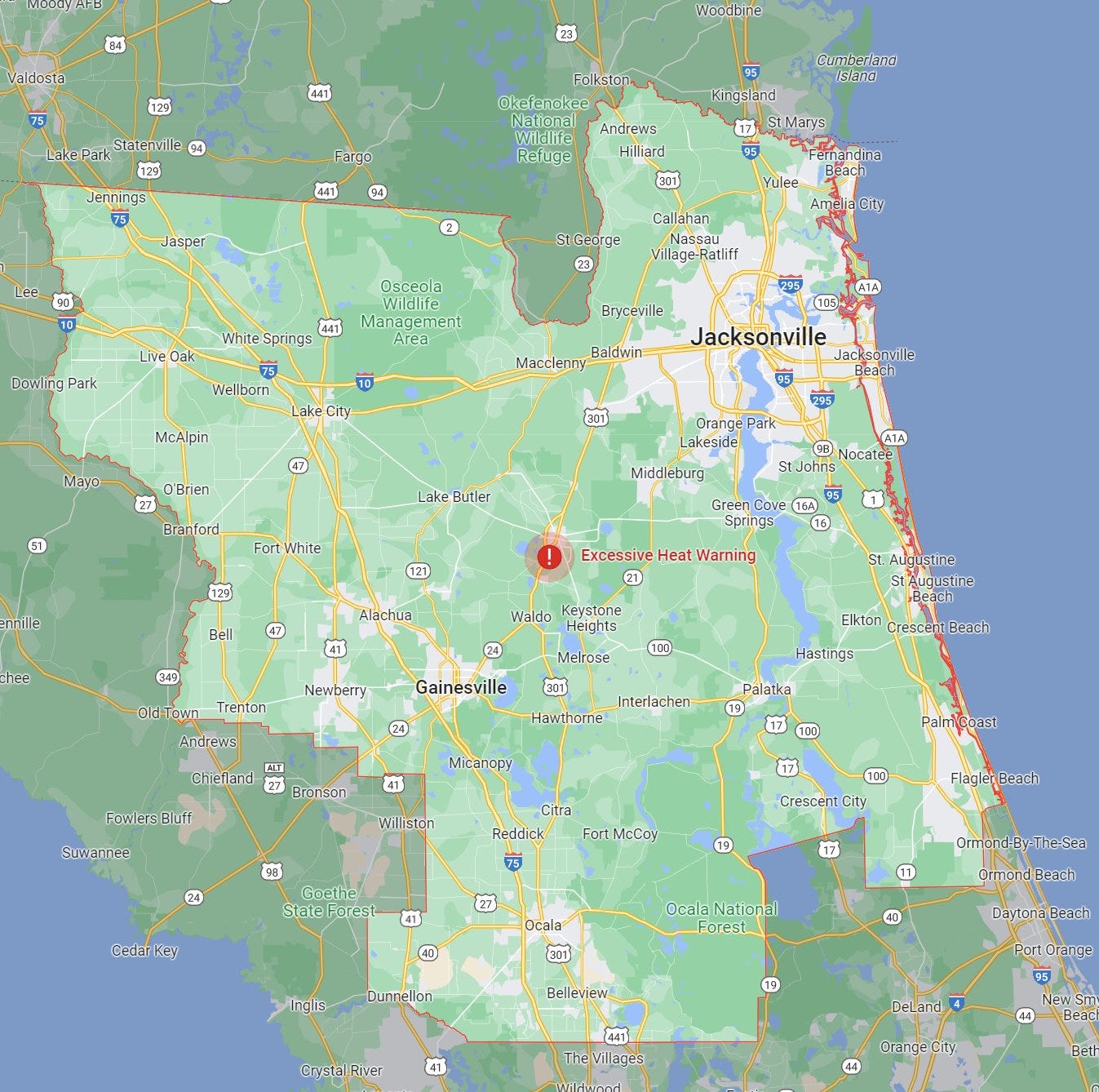 FDOC is allowing lighter uniforms due to extreme heat