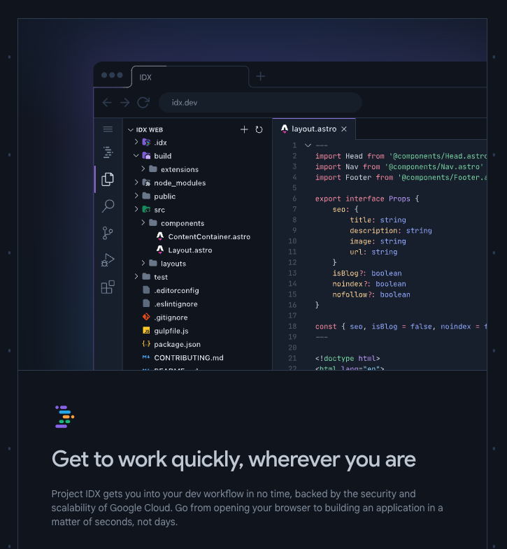 Building Applications in Google Project IDX