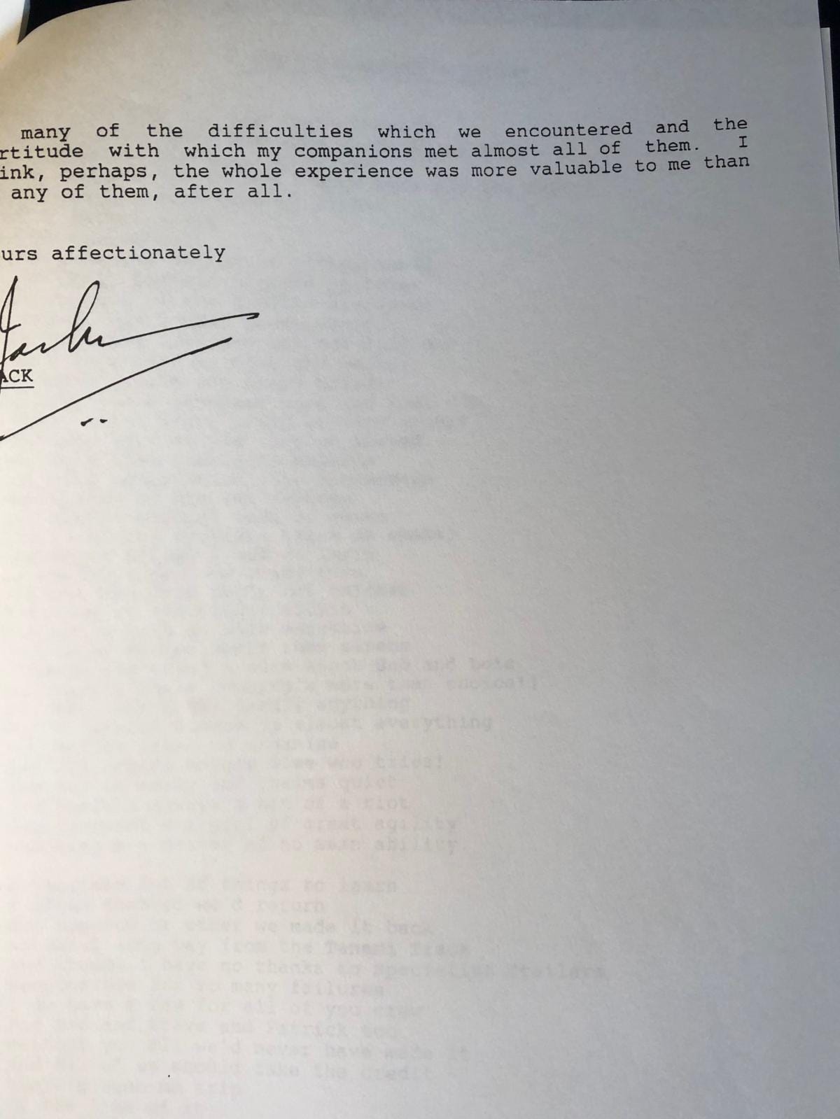 The 1989 Great Safari Expedition Letter - by Patrick Durack