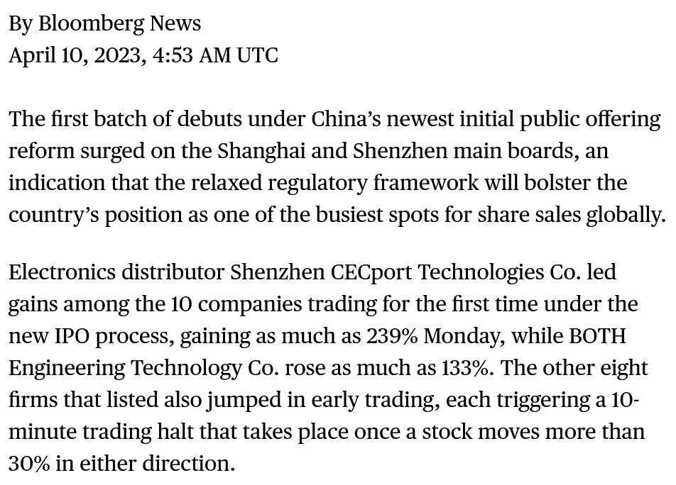 China’s First IPOs Under New Relaxed Rules Surge on Debuts