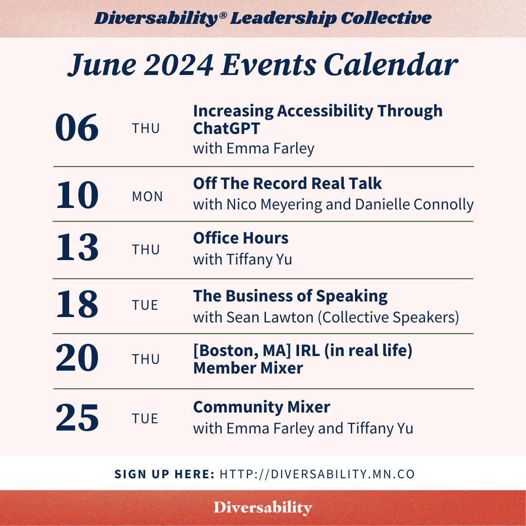 [News from Diversability] Accessibility & ChatGPT virtual event on Thursday 6/6