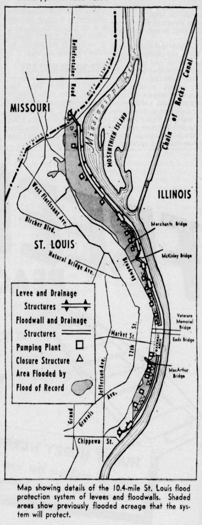 St. Louis's amazing technicolor floodwalls - by Jackie Dana