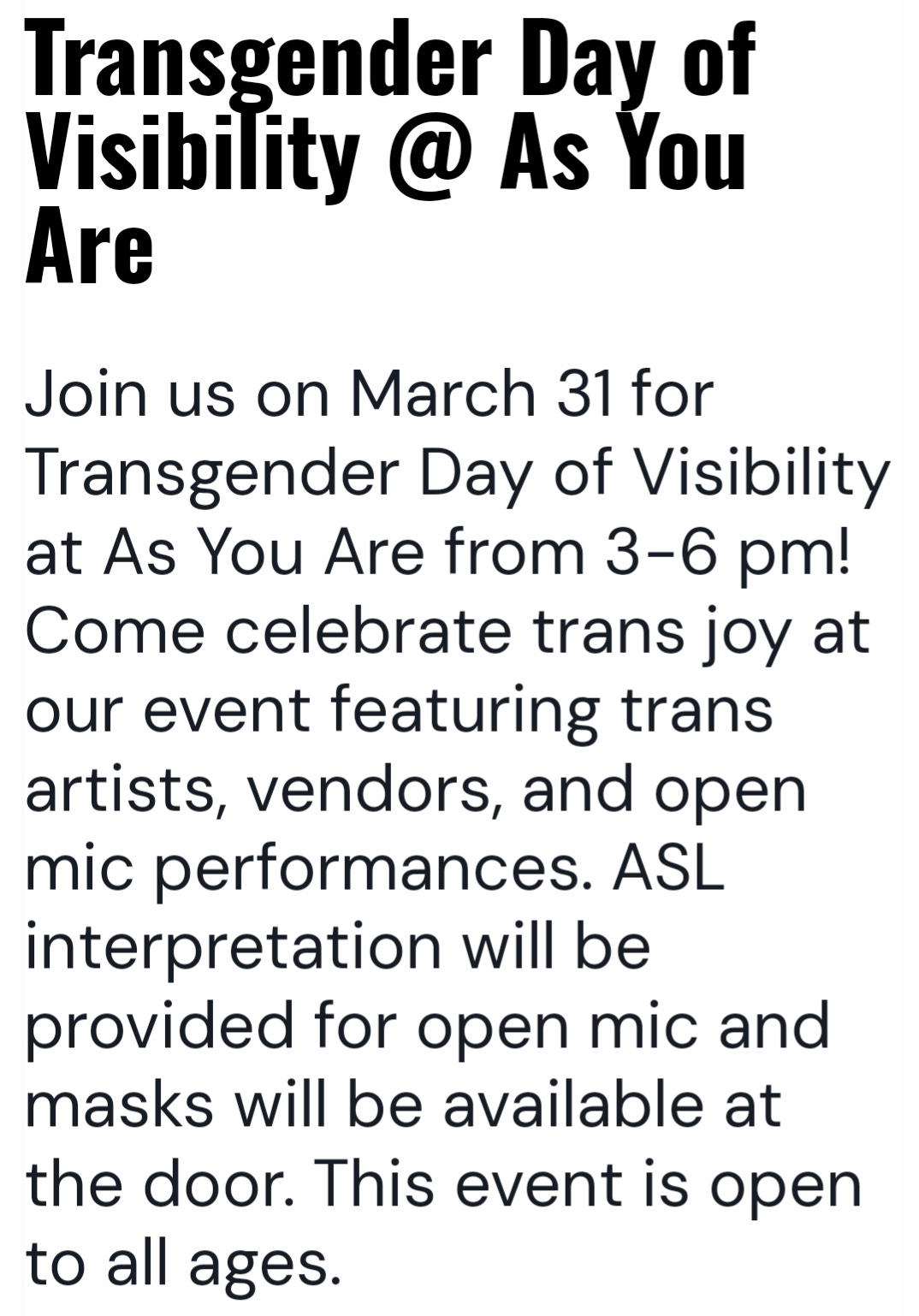 Thoughts on Biden declaring Easter Sunday "Transgender Day of Visibility"