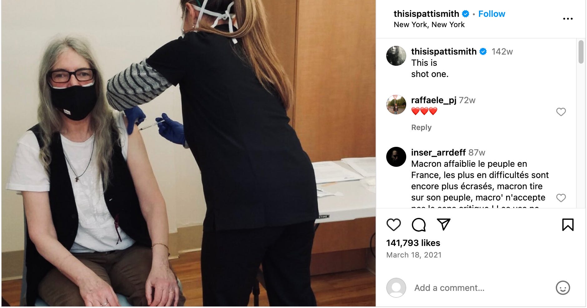 George Clooney "badly stricken" with "Covid"; Patti Smith, Skid Row ...