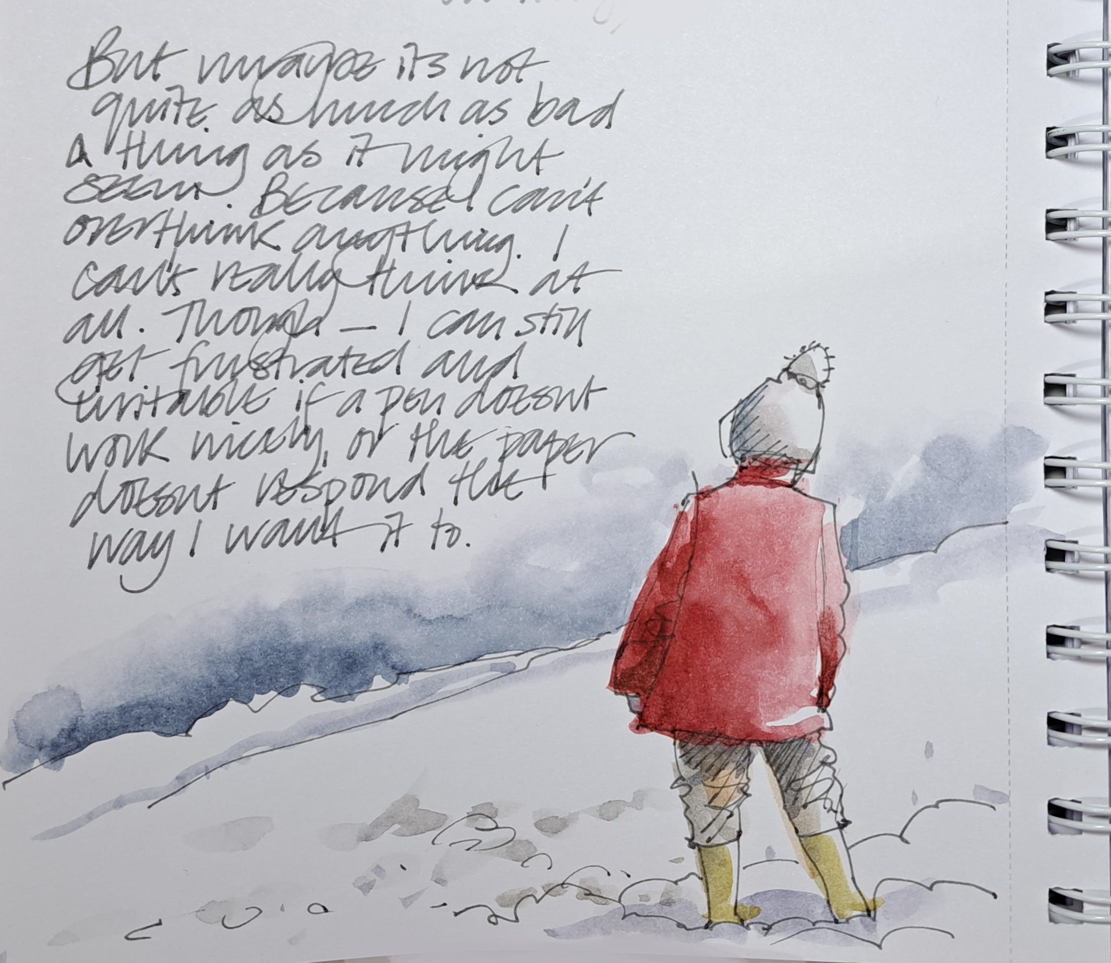 Peering through the fog - by Deborah Rehmat - Drawing In