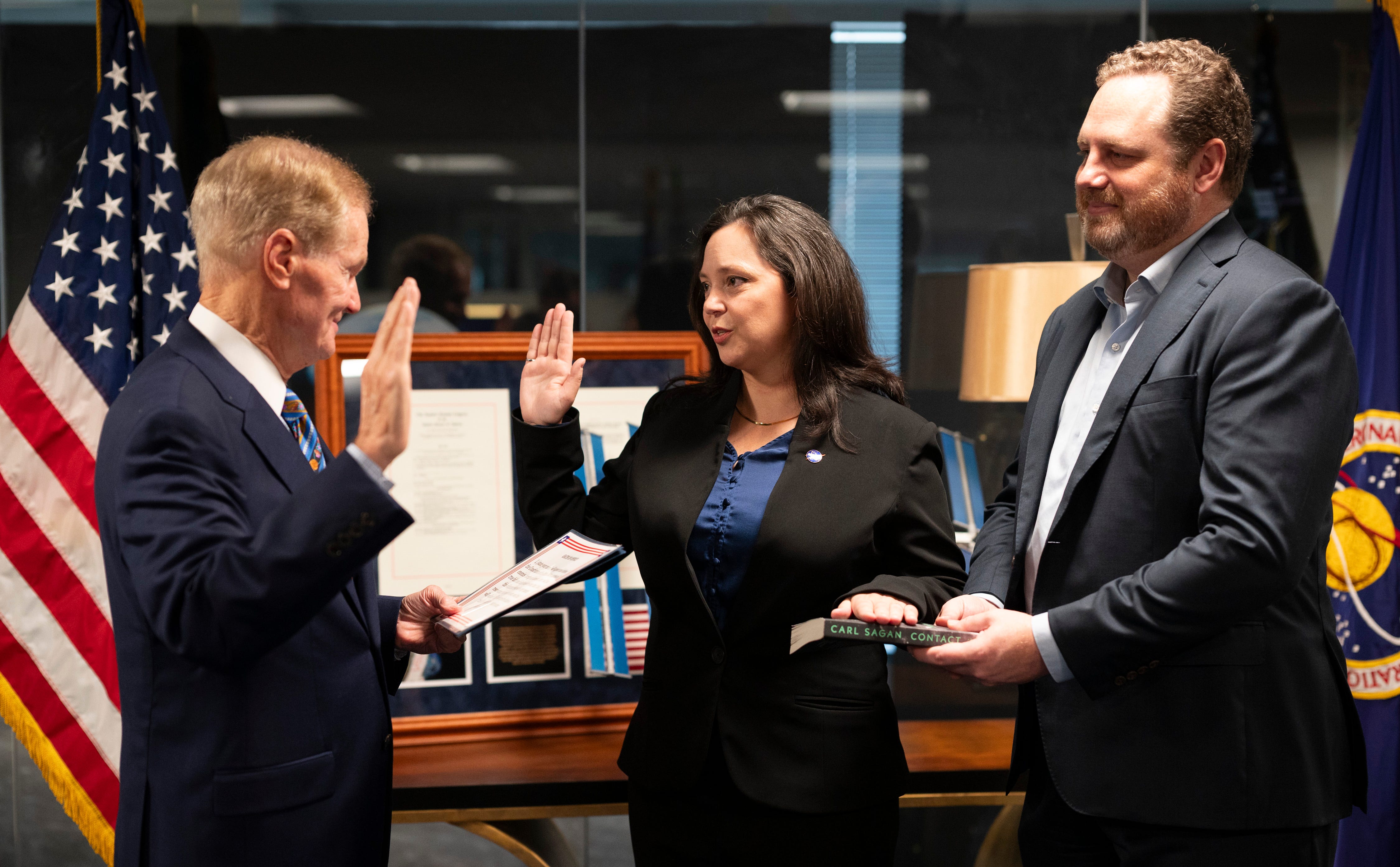 NASA's new policy chief took her oath on a copy of Carl Sagan's "Contact"