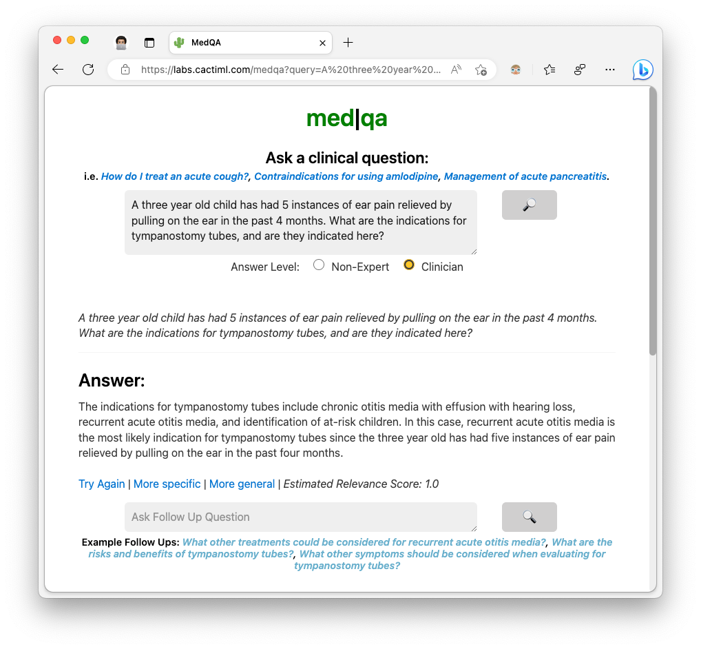 Large Language Models for Clinical Applications: Part 1