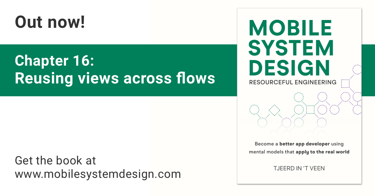 Chapter 16: Reusing views across flows Chapter 16: Reusing views across flows
