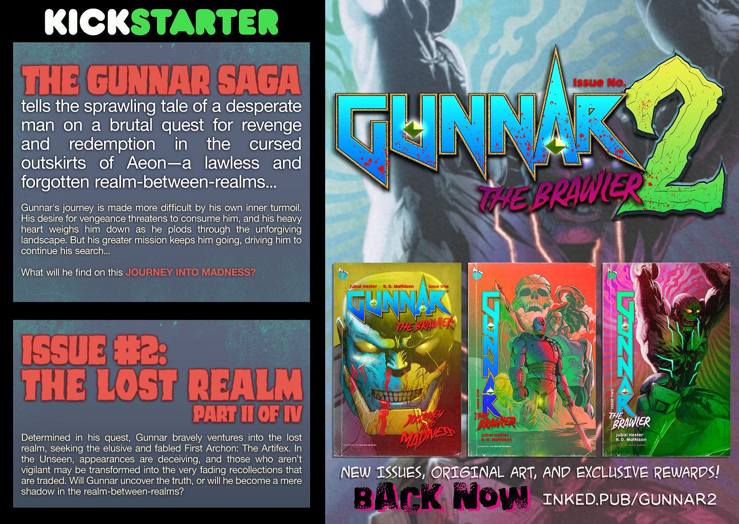 Gunnar the Brawler 2 - Variant Cover - by Jubal Hester