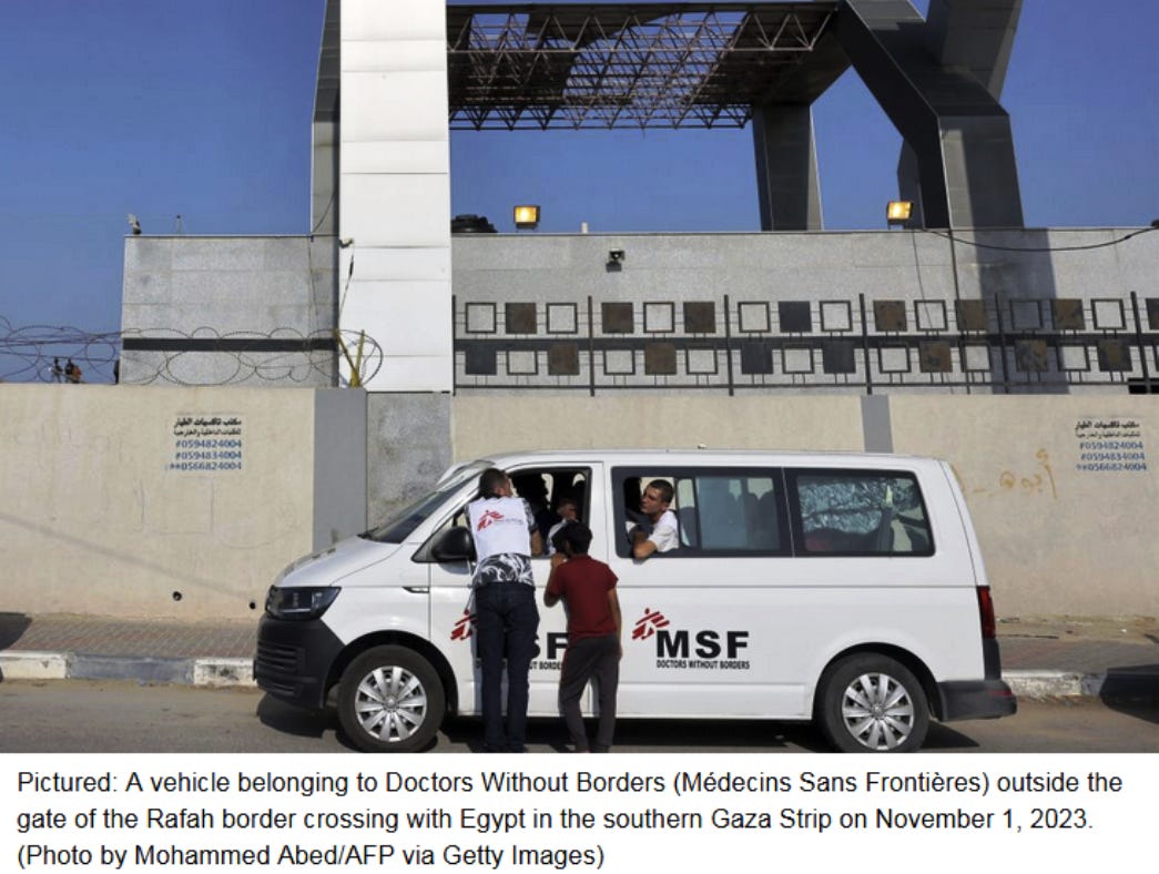 Doctors Without Borders (Médecins Sans Frontières), an Accomplice of Hamas?