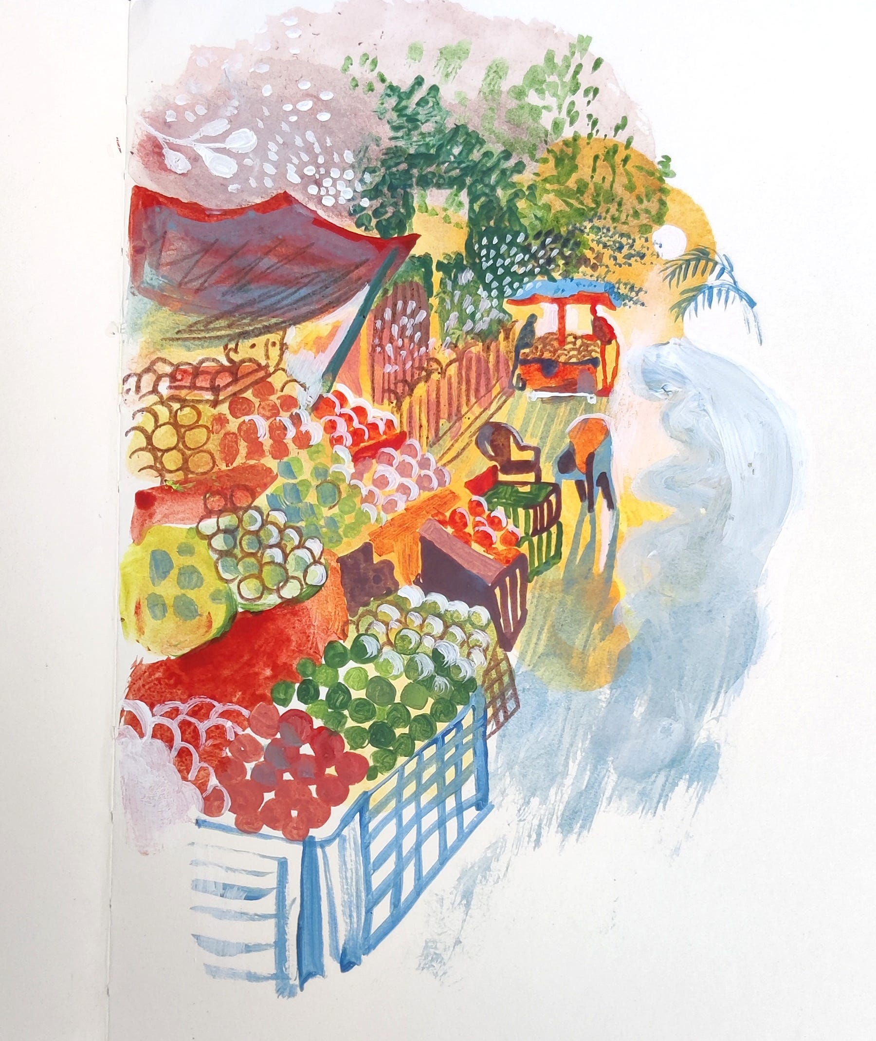 Drawing with Acrylics + Work update - by Reshu Singh