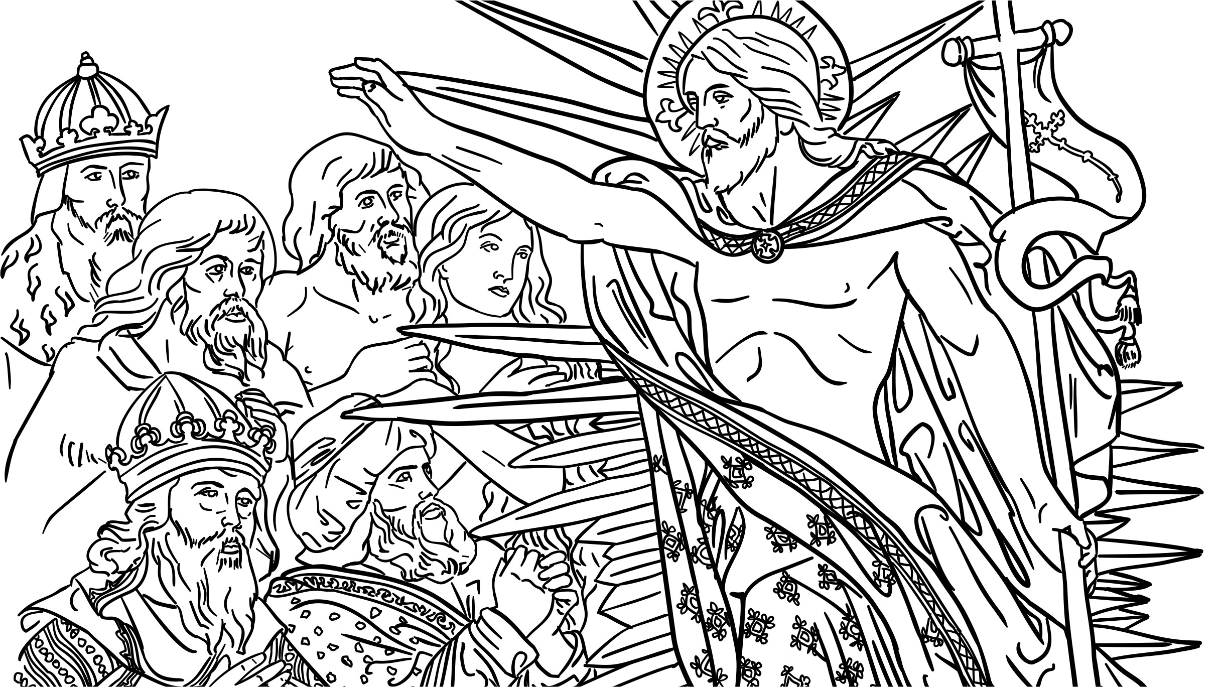12 Free Hand-Drawn Catholic Coloring Pictures - by Dominic