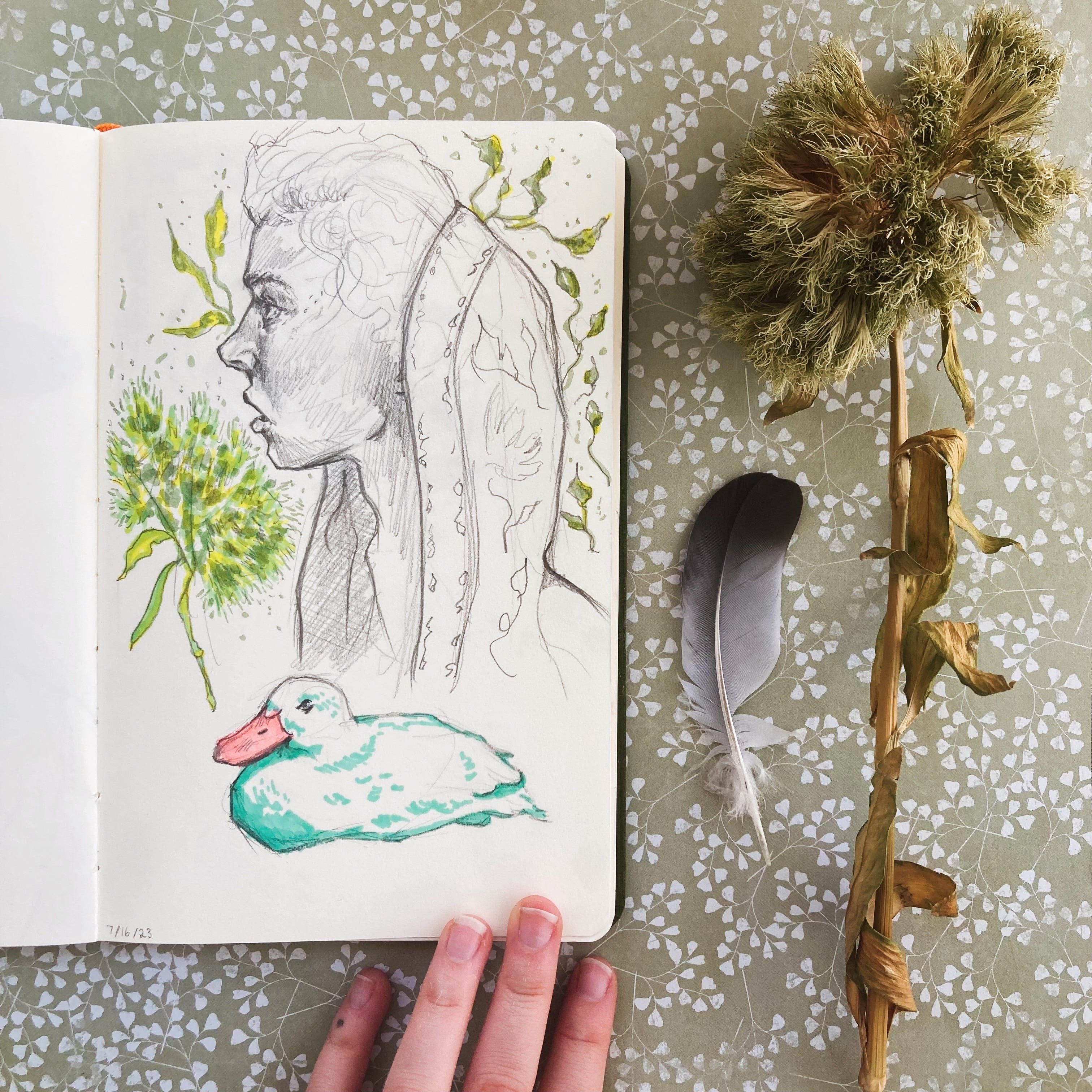 fairytale sketchbook spread - by Audrey Bird