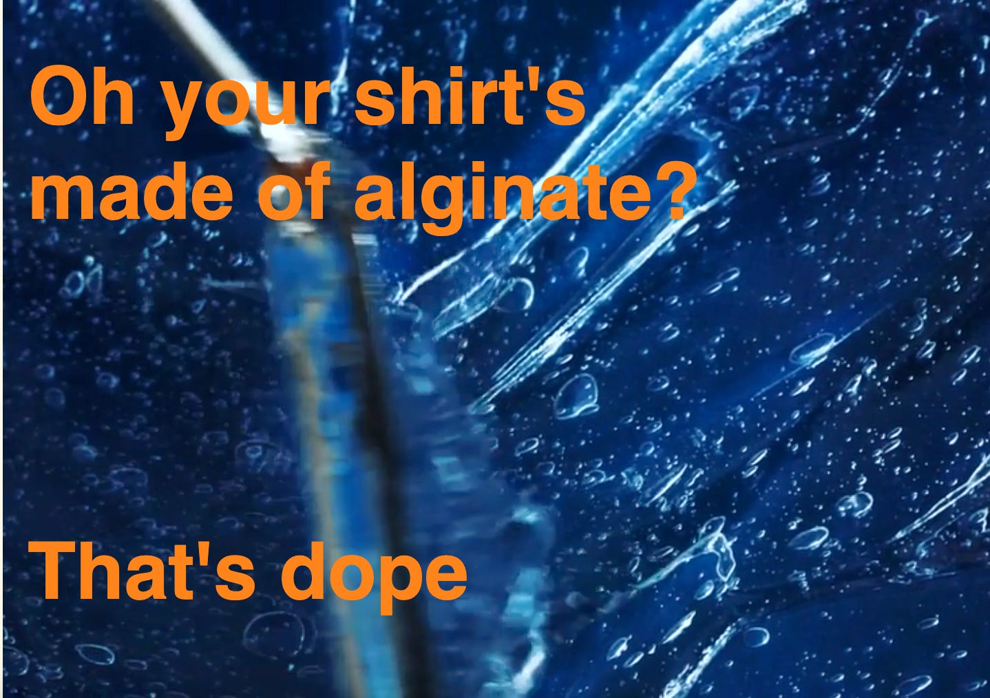 Algae is in Fashion: (2) Alginate Fibers are Dope