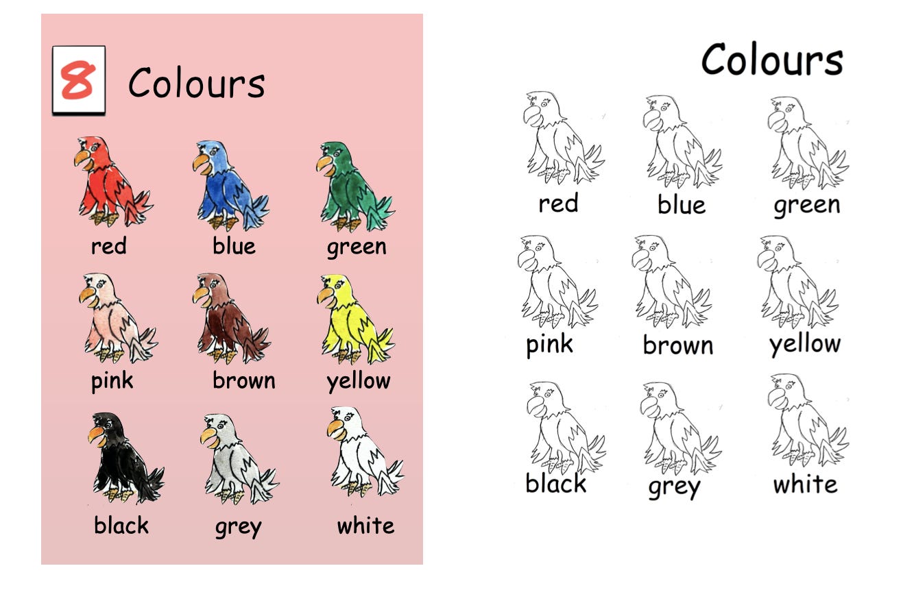 Colours - by Patrick Sherriff - Free Talk TEFL