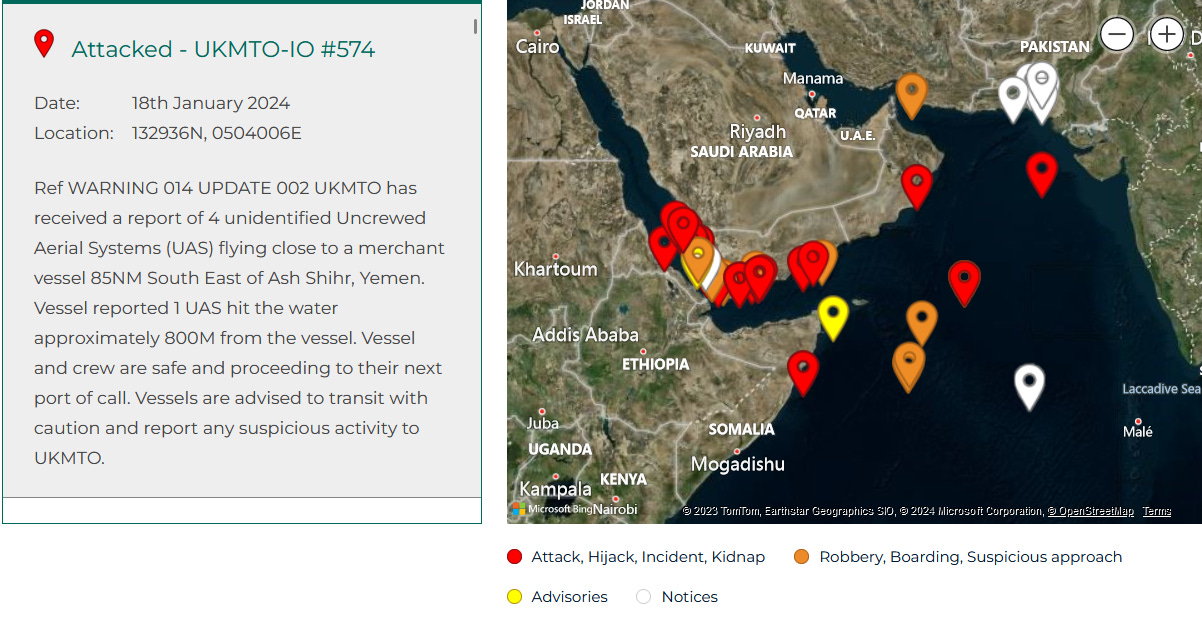 Live Alert Stream - January 18th 2024 - by Defcon Level