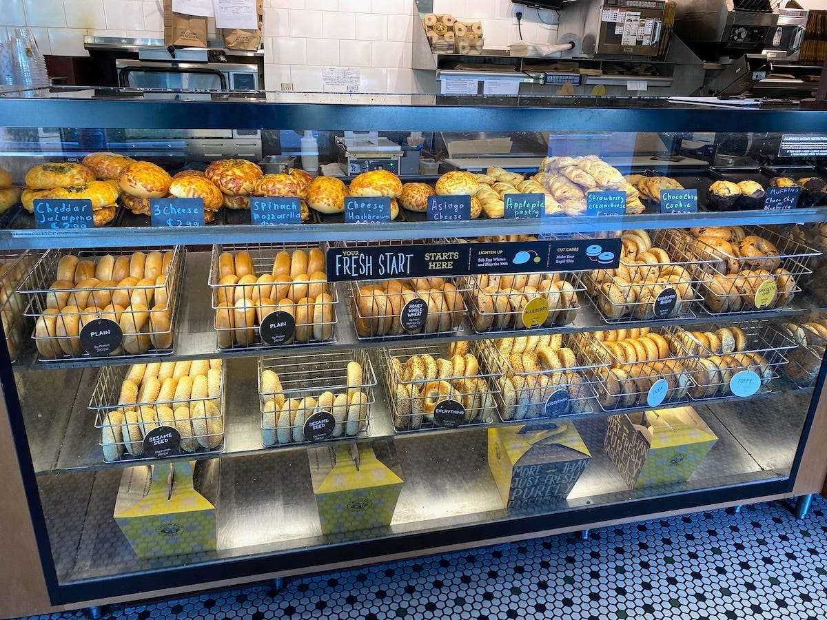 Can I find a good Seattle bagel at... Einstein Bros. Bagels