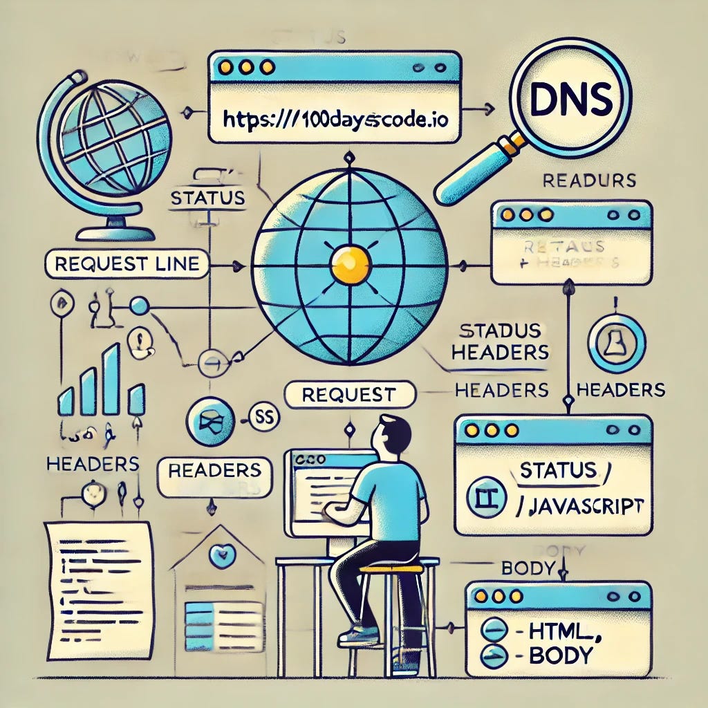 What happens when you visit a website? - 100DaysOfCode