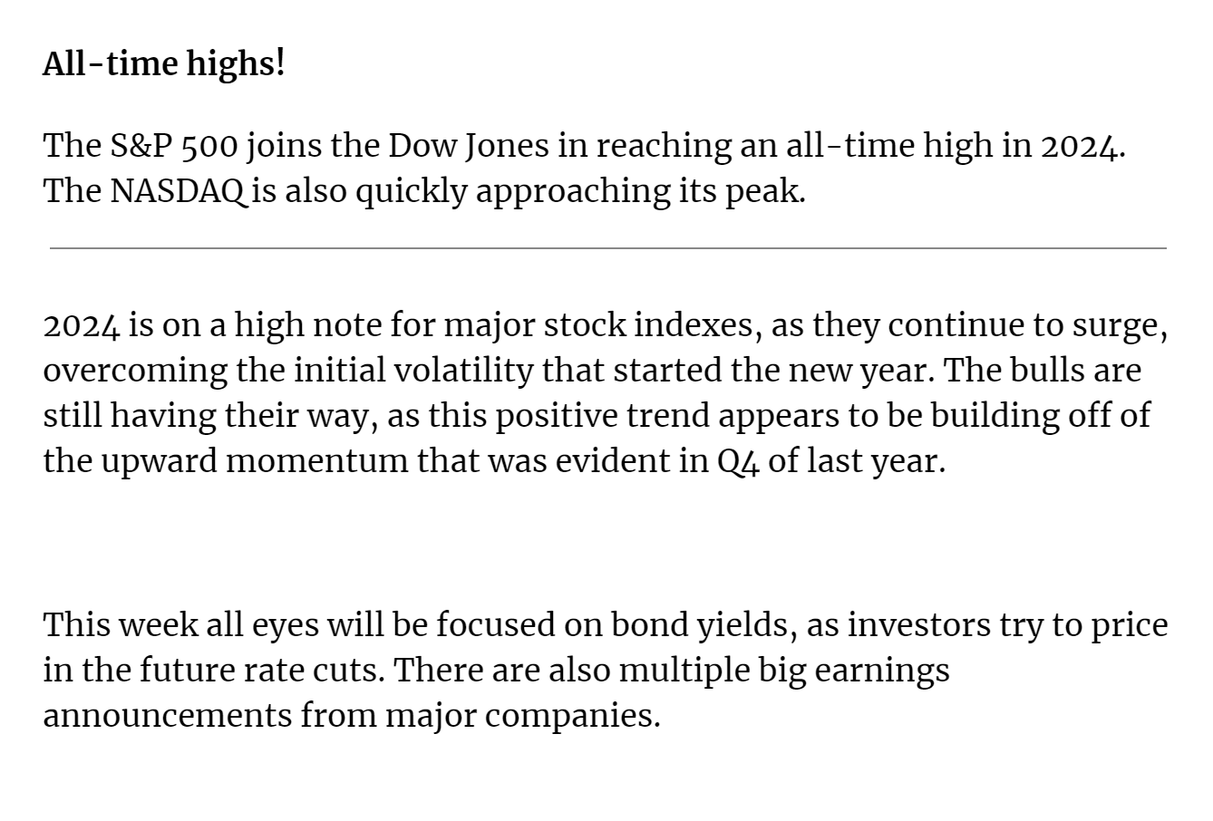 Tuesday, 1/23/2024 - Wall Street World