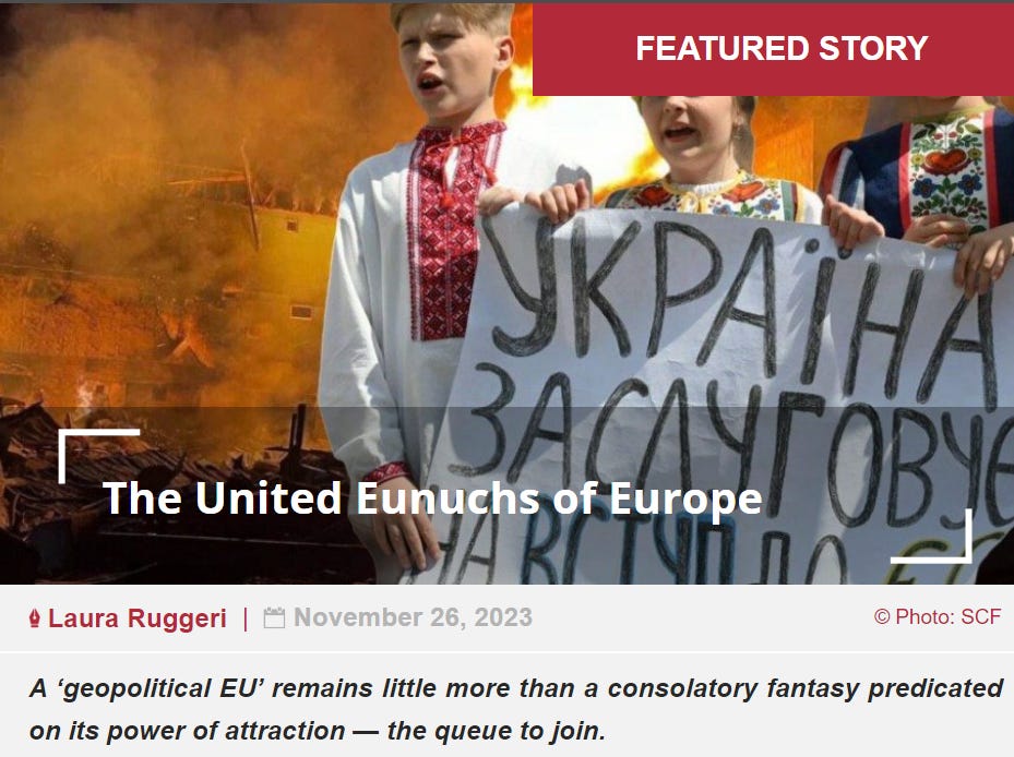 Exit the Cuckoo's Nest: "The United Eunuchs of Europe" by Laura Ruggari