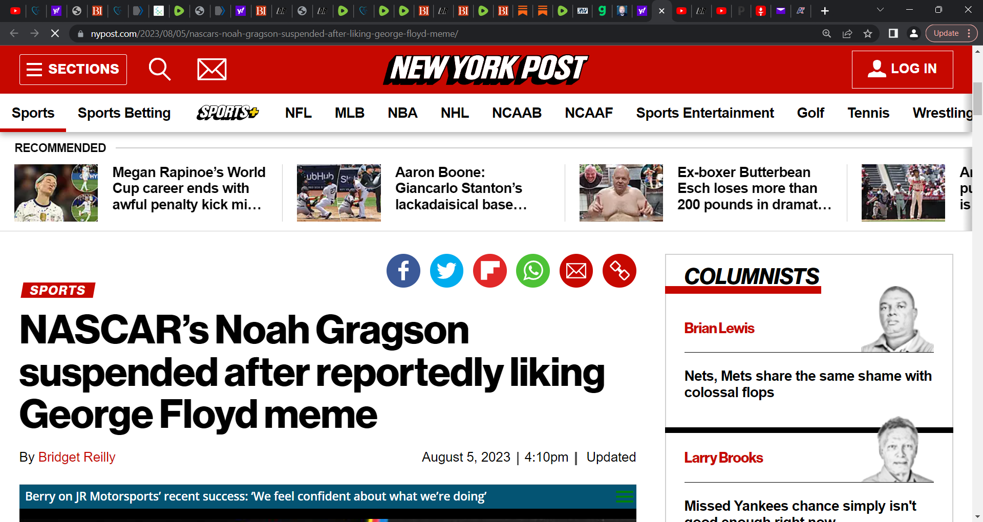 Even NASCAR going woke joining cancel culture? "Nascar Suspends Driver ...