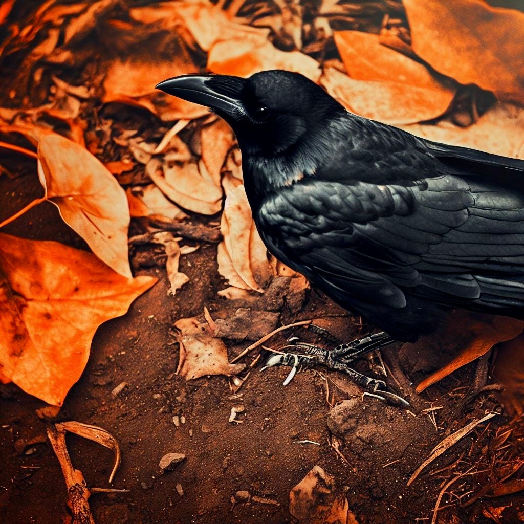 Grounded Crow - by Teja Ray Shankara - Crow Caw-ings