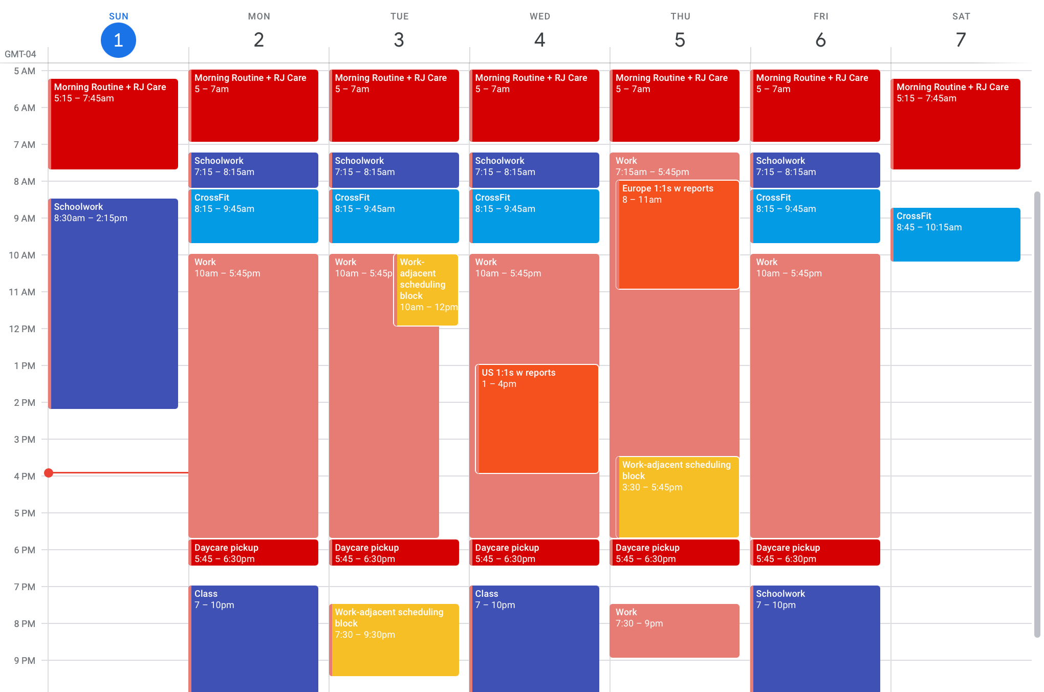 How adding a template to my calendar keeps me productive