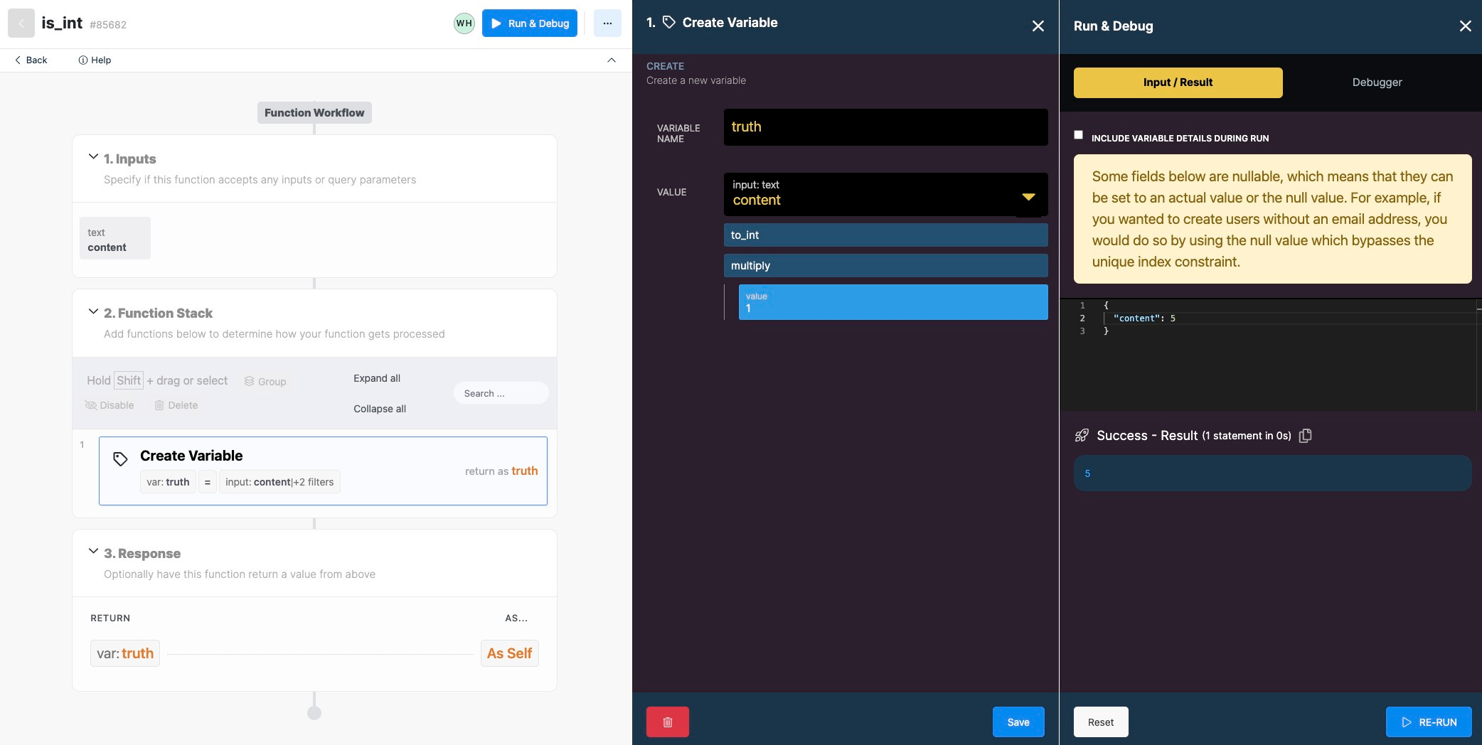How to use is_int correctly in Xano - by Walter Haydock