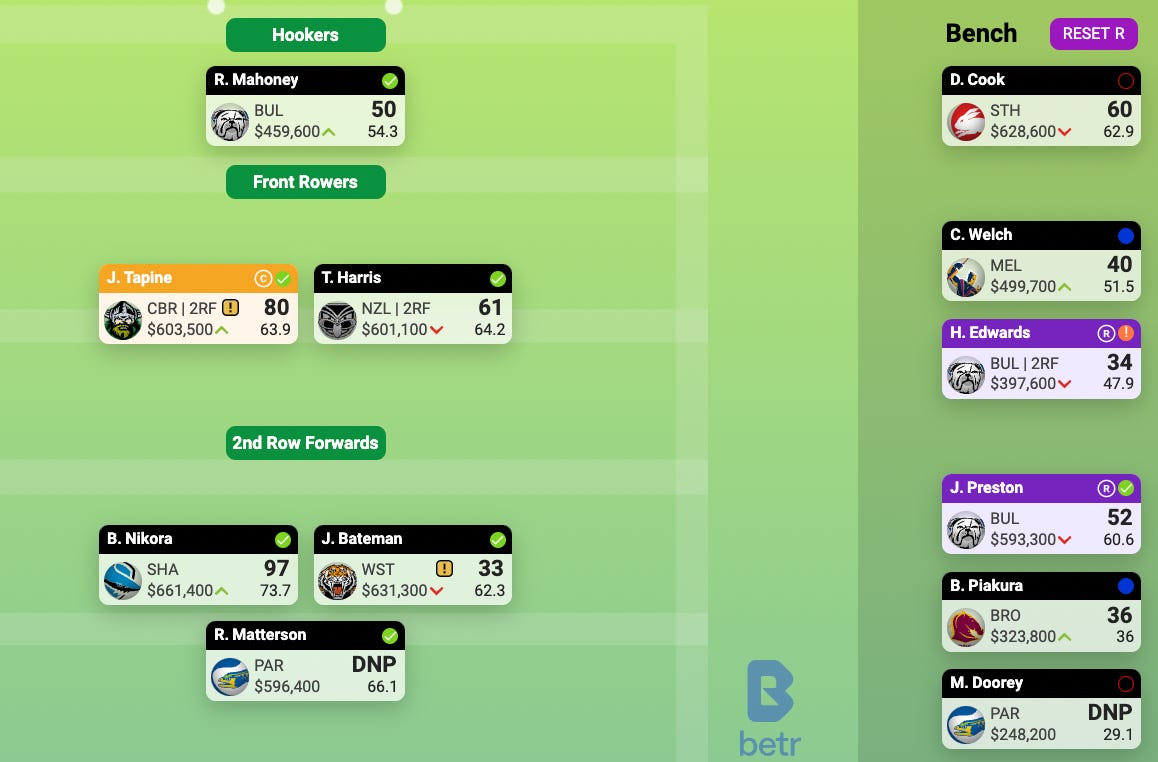 Round 19 Preview - by Aman Talks NRL SuperCoach