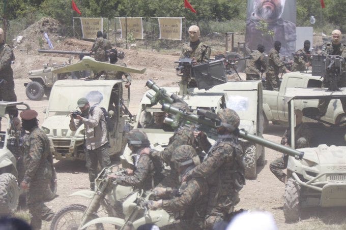 Weapons Used by Hezbollah During Military Exercise in Lebanon