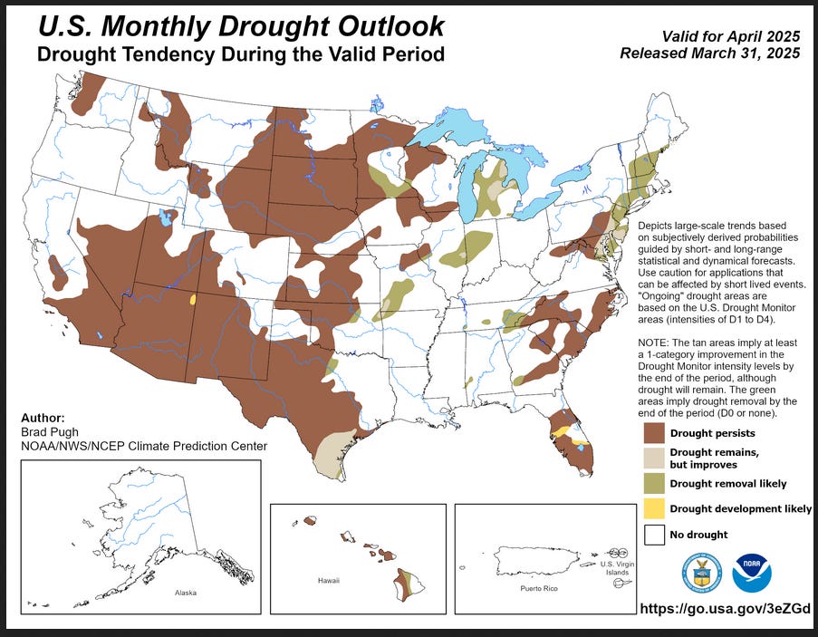 NOAA Updates Its April Weather Outlook - by Sigmund Silber